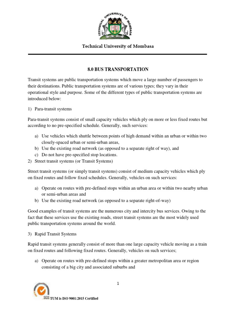 Bus Transportation | PDF | Public Transport | Rail Transport