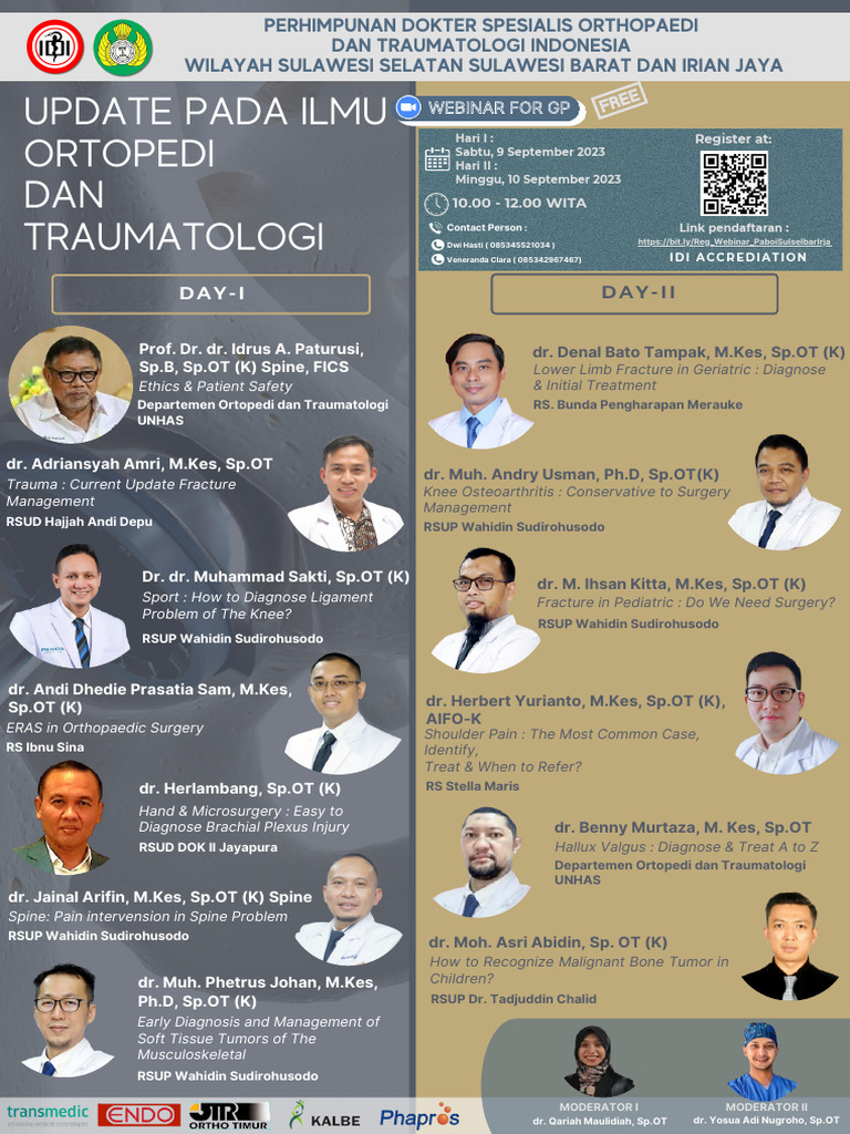 Flyer - Webinar PABOI | PDF | Clinical Medicine | Skeletal System