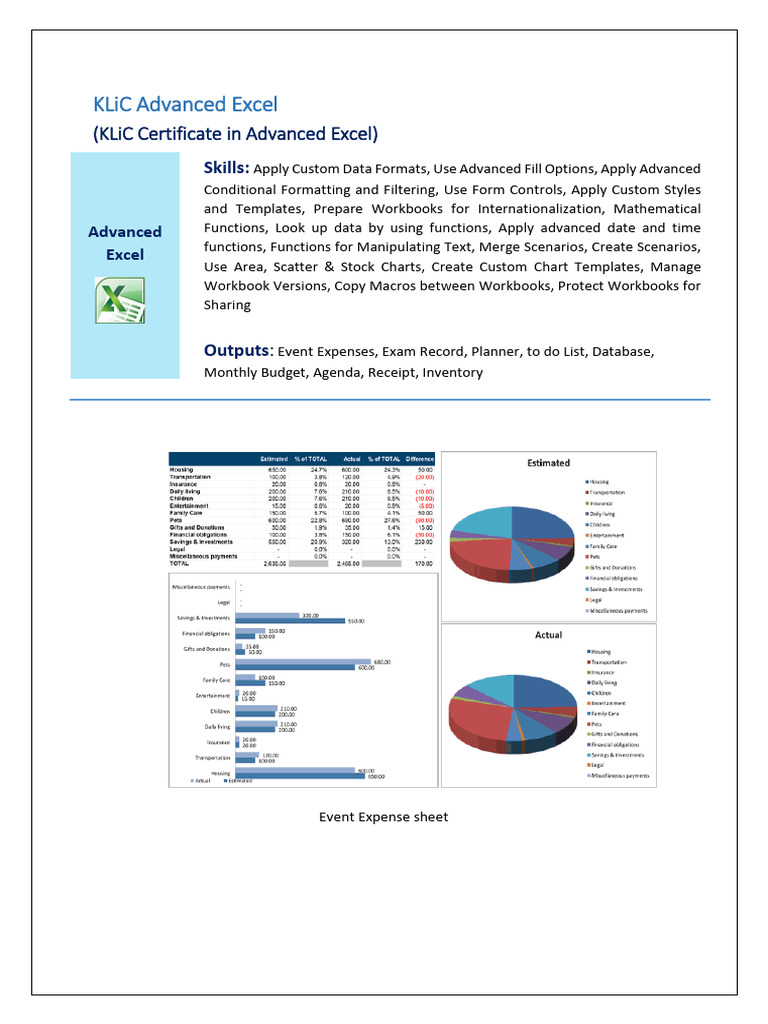 KLiC Advanced Excel | PDF
