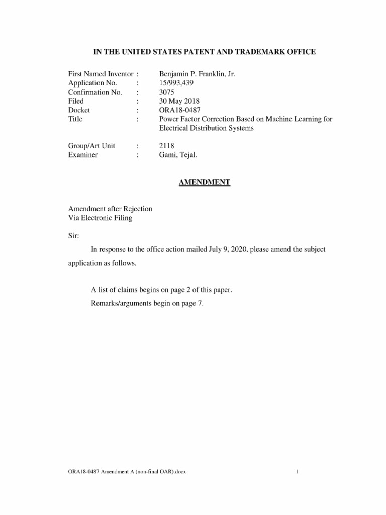 Amendment Request For Reconsideration-After Non-Final Rejection | PDF