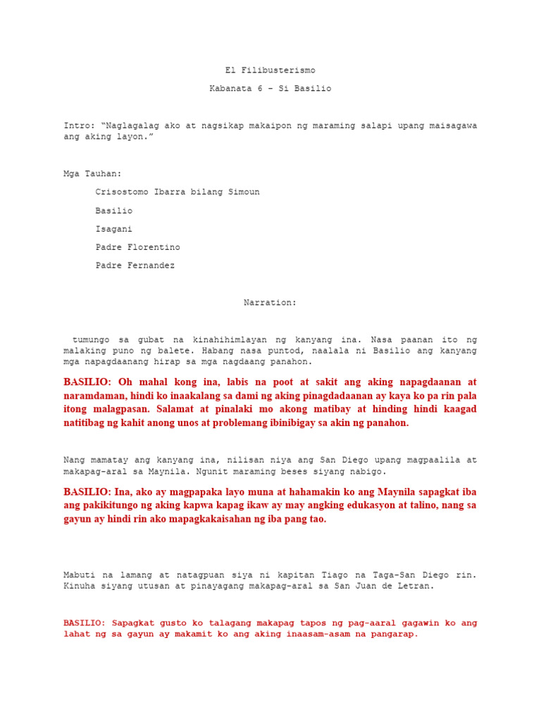Final Script For Rizal | PDF