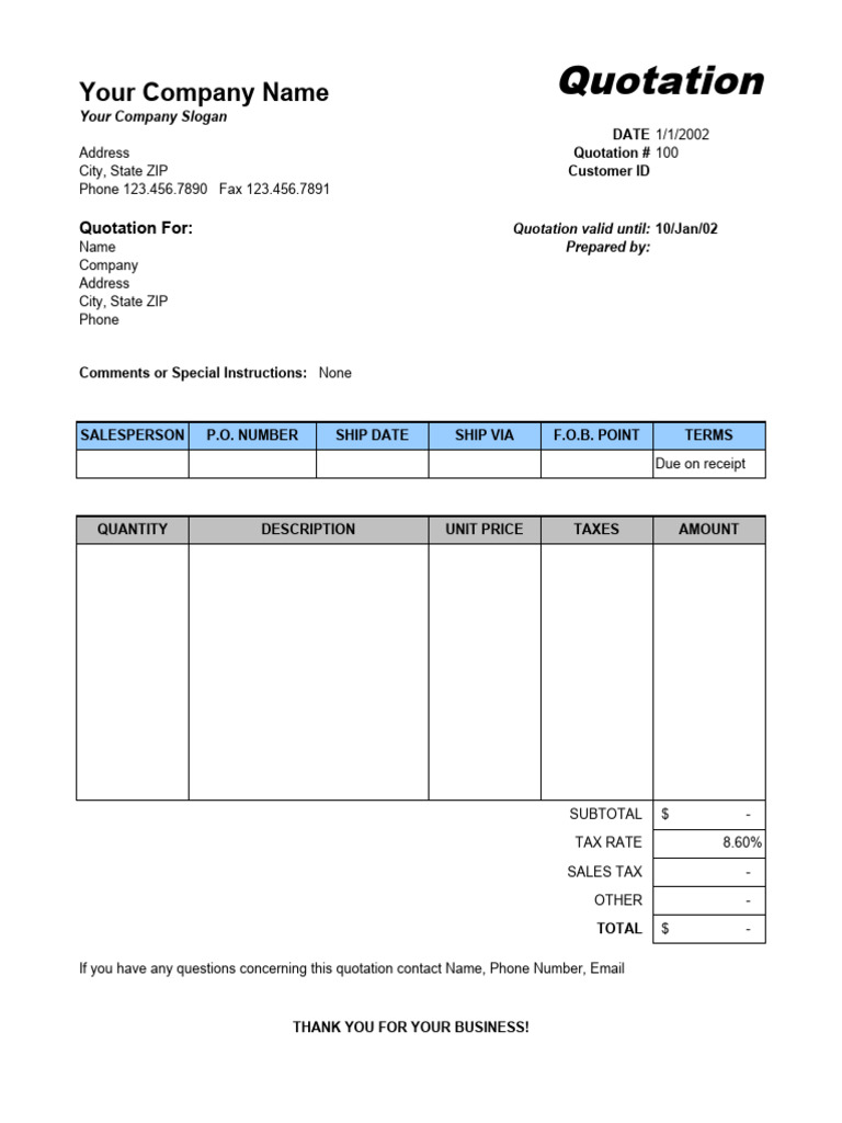 Price Quotation | PDF