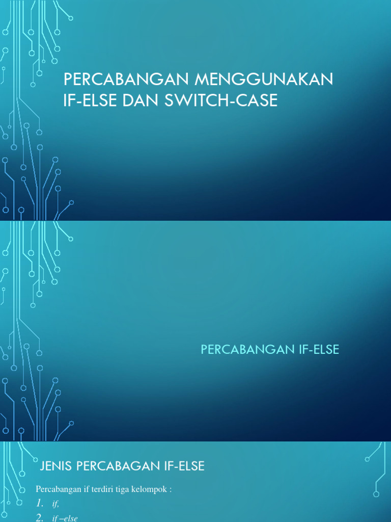 Panduan Percabangan If-Else & Switch | PDF