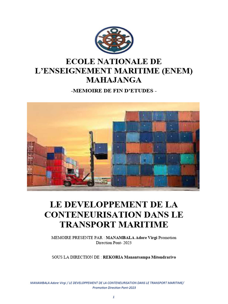Mémoire Brouillon 2 | PDF | Conteneurisation | Débardeur