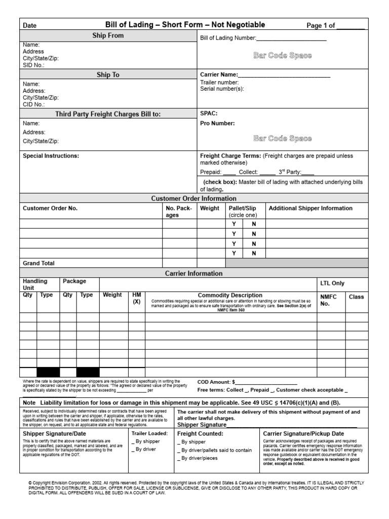 Bill of Lading | PDF | Cargo | Justice