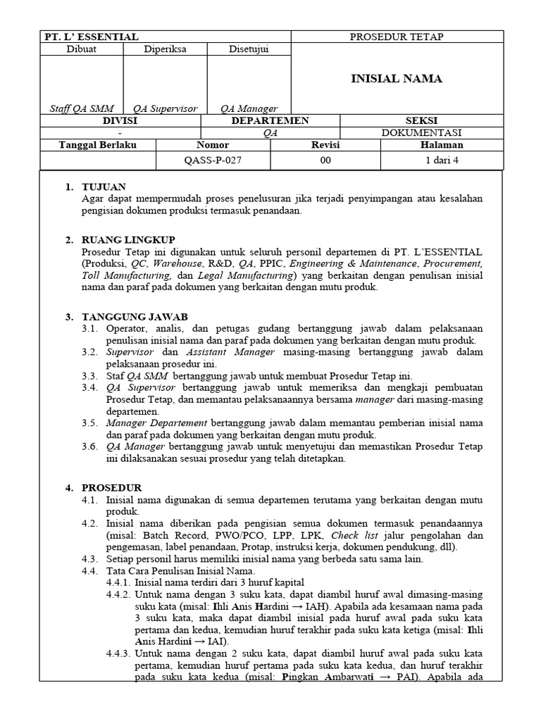 Qass-P-027 (00) Inisial Nama | PDF