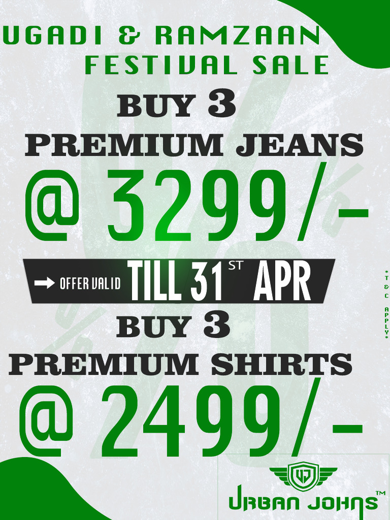 Urban Johns Ugadi Offer 24 X 40 | PDF