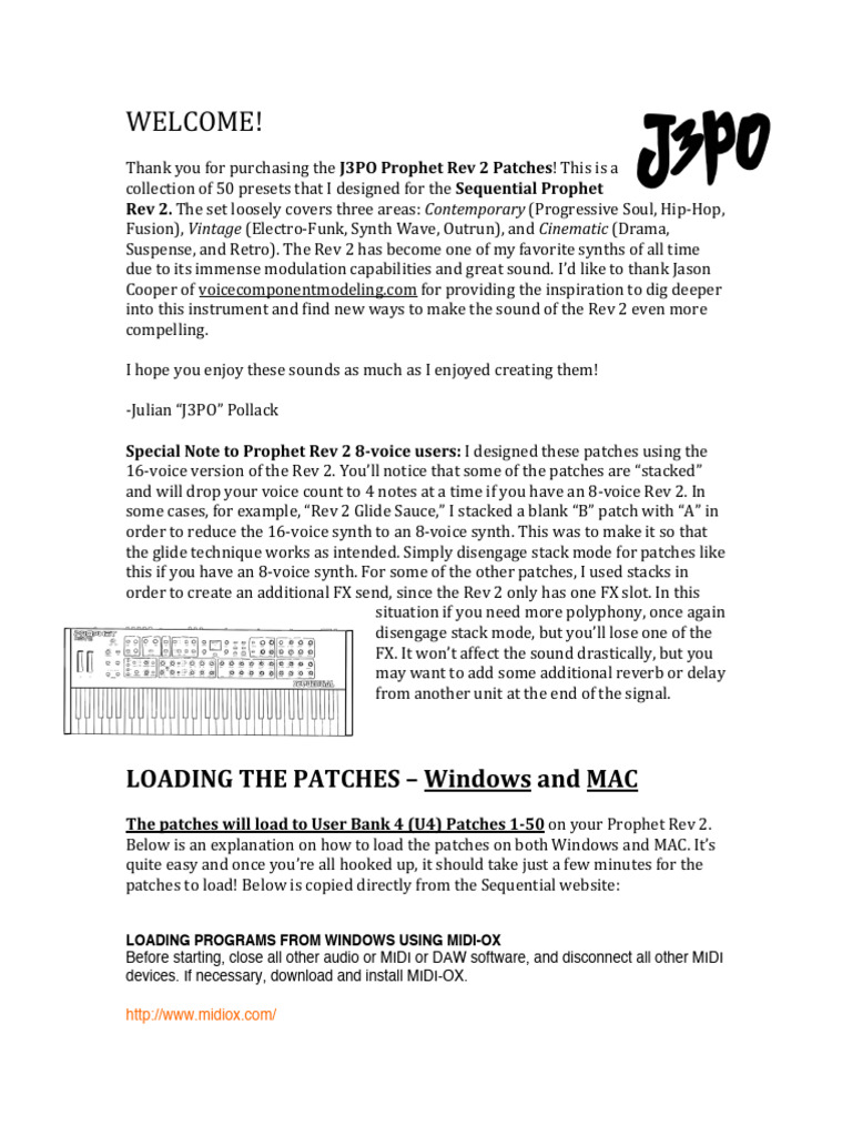 J3PO Prophet Rev 2 Patches | PDF | Usb | Computer Hardware