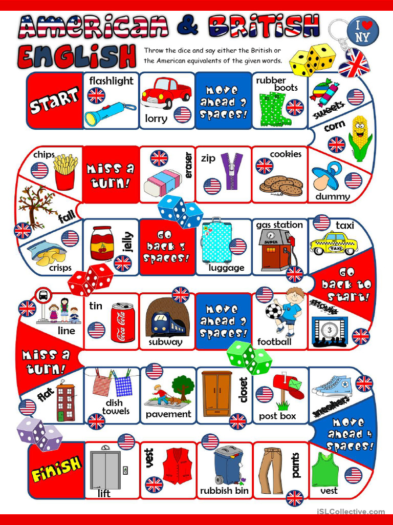 American vs British Word Game | PDF
