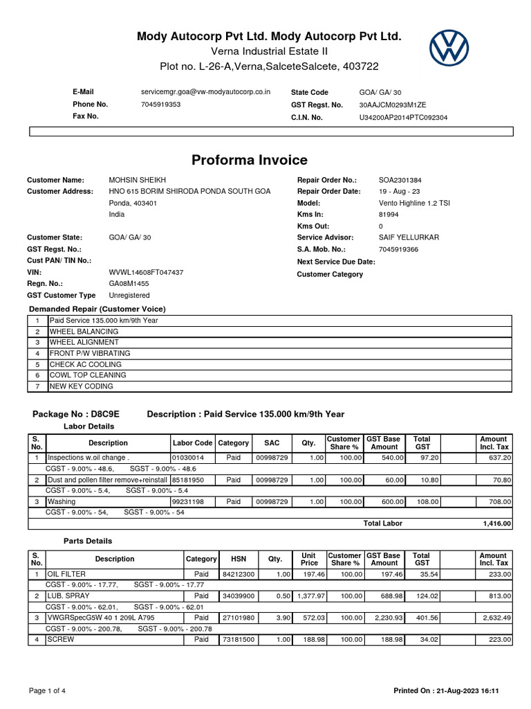 Vento Ga1455 | PDF | Car Body Styles | Manufactured Goods
