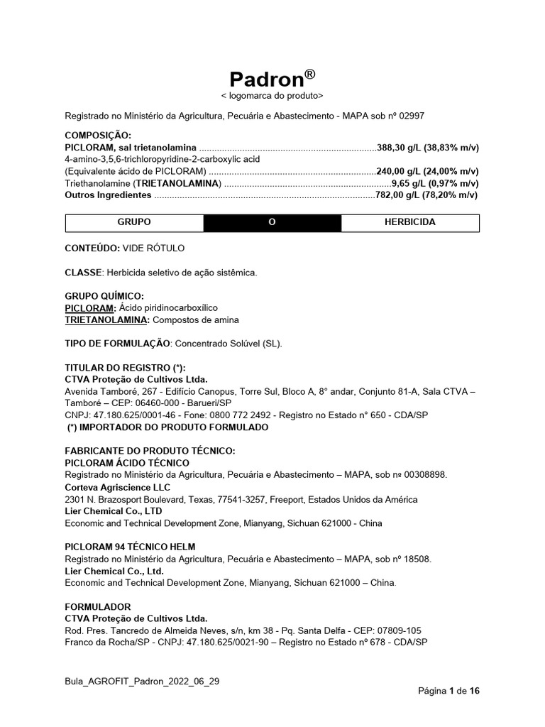 Bula Padron 2022 | PDF | Rato | Agricultura