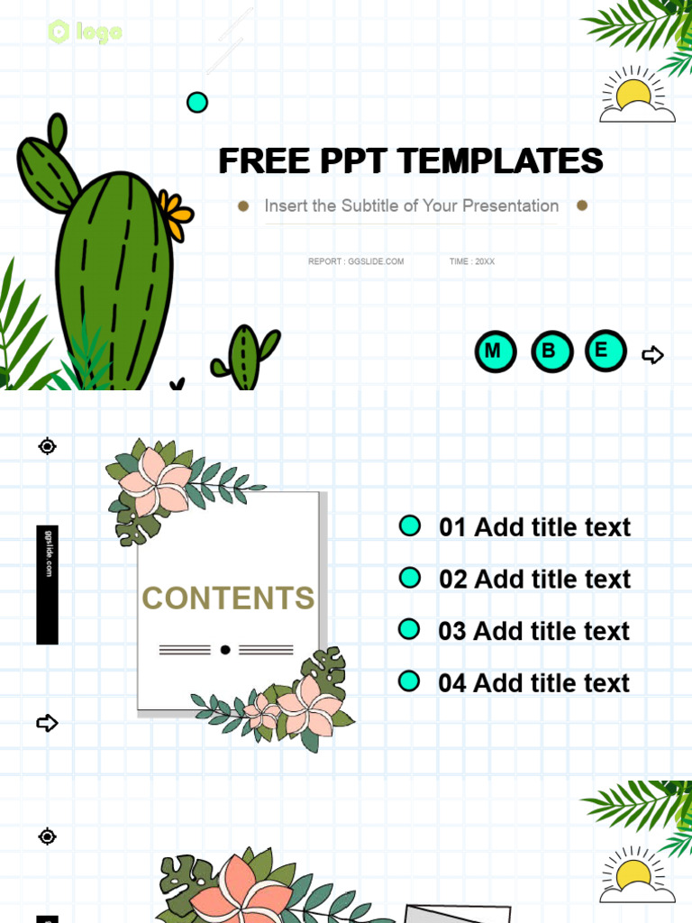 Cactus Background Powerpoint Templates | PDF | Software