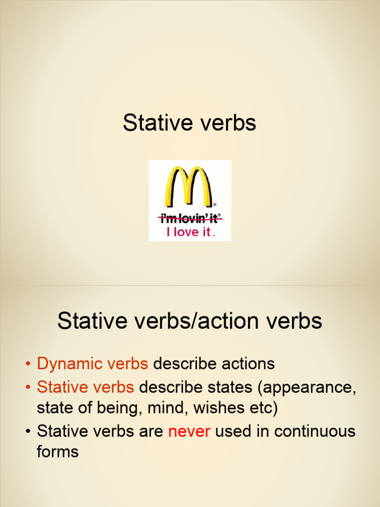 Stative Verbs 1 | PDF