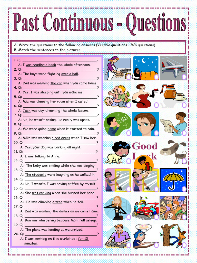 Past Continuous Make Questions | PDF | Language Arts & Discipline ...