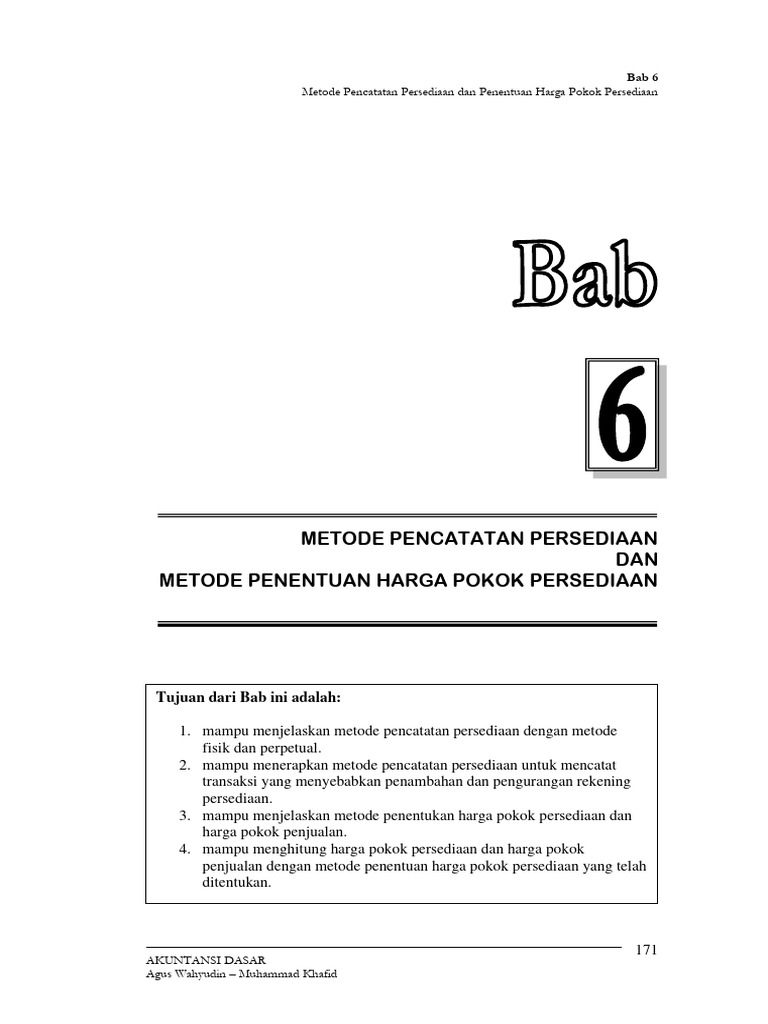 Bab Vi Metode Pencatatan Persediaan | PDF