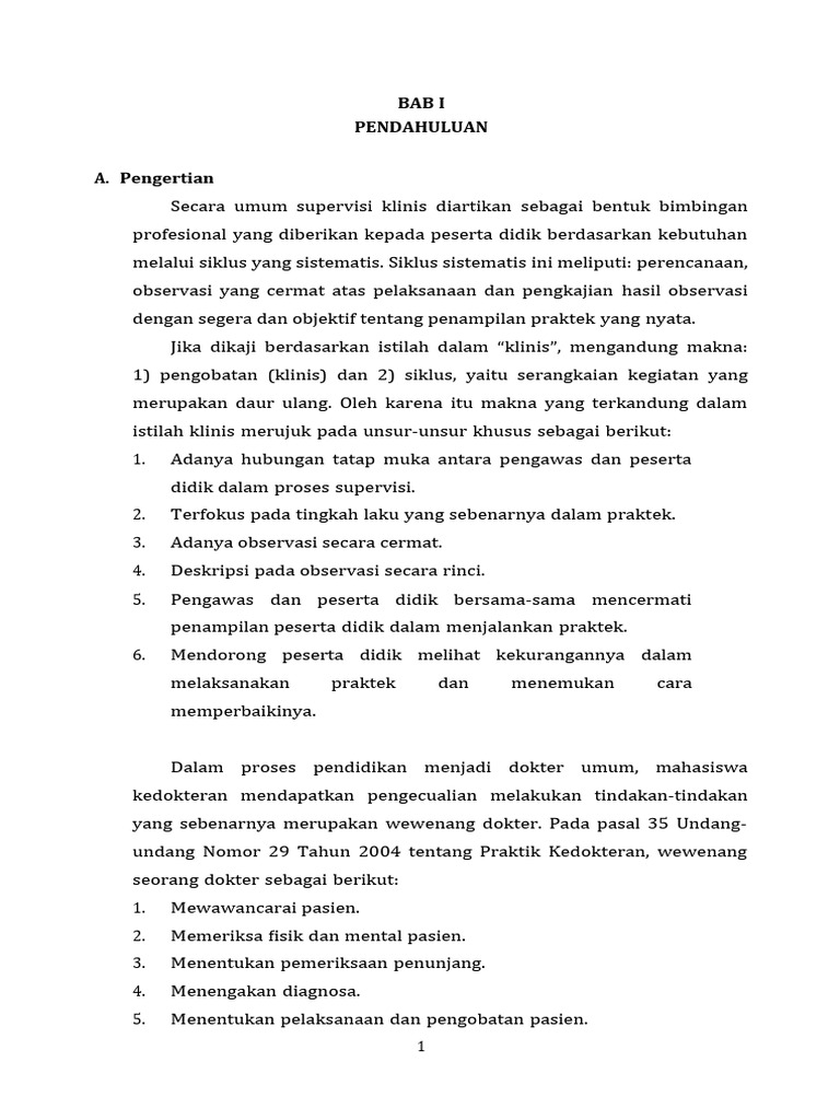 ISI Panduan Supervisi Klinis | PDF