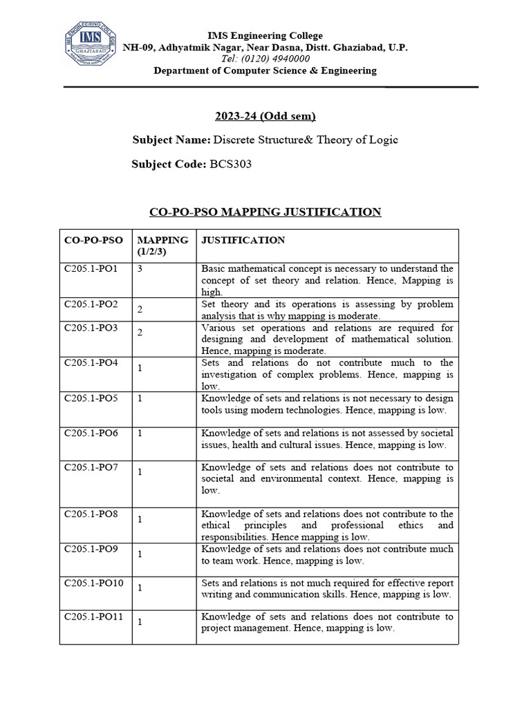 Mapping Justification-DSTL-2023-24 (ODD) | PDF | Logic | Engineering
