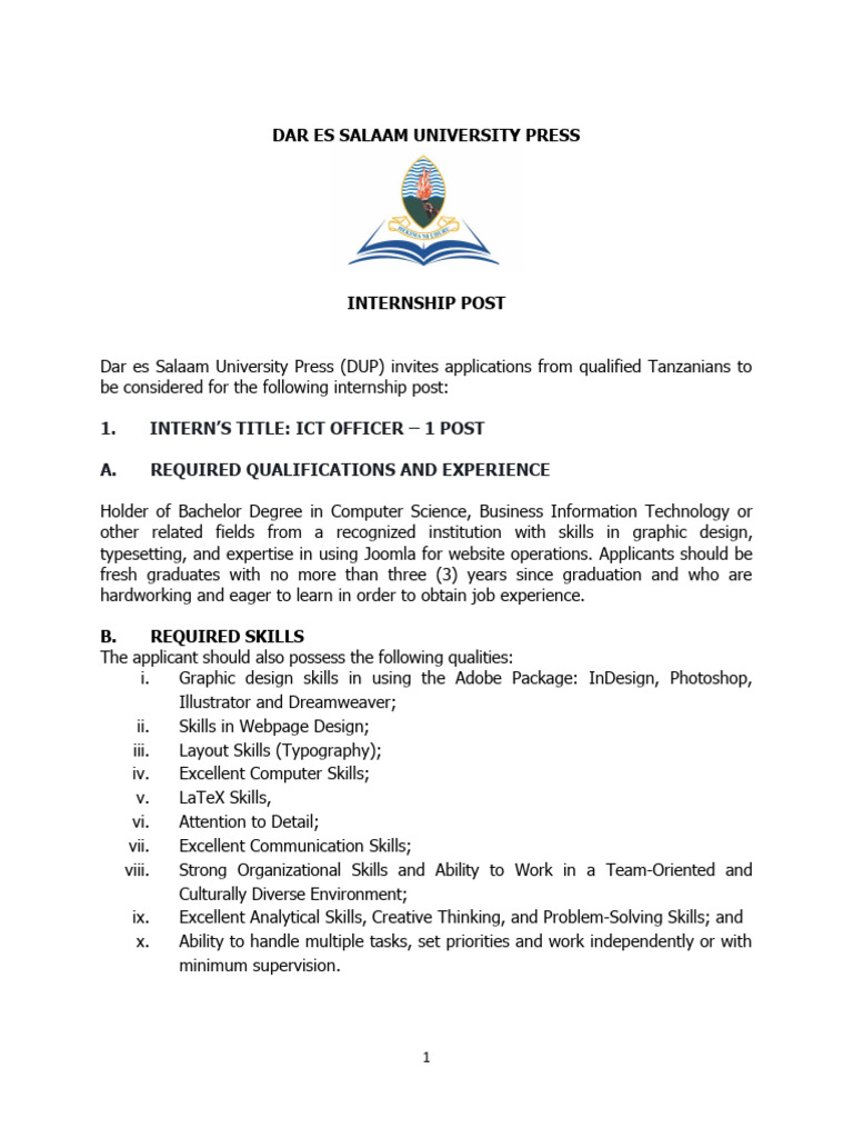 Edited - DUP - ICT OFFICER ADVERTISEMENT | PDF | Graphic Design | Page ...