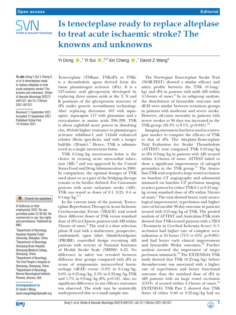 SVN 2021 001321 | PDF | Stroke | Ischemia
