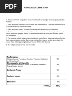 Zumba Dance Criteria For Judging | PDF