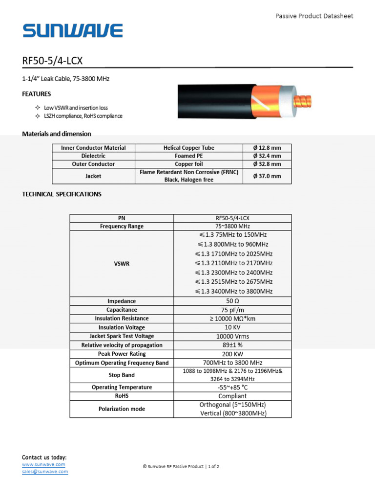 RF50 54 LCX | PDF | Insulator (Electricity) | Dielectric