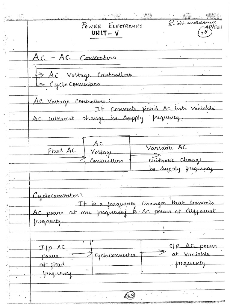 Power Electronics Notes Unit-5 | PDF
