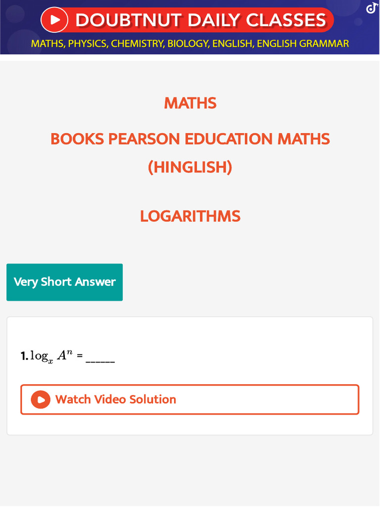 Books Doubtnut Question Bank | PDF | Special Functions | Complex Analysis
