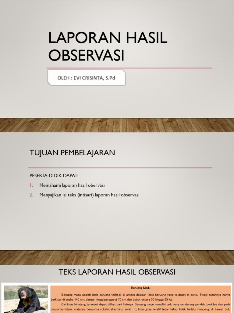 Laporan Hasil Observasi | PDF