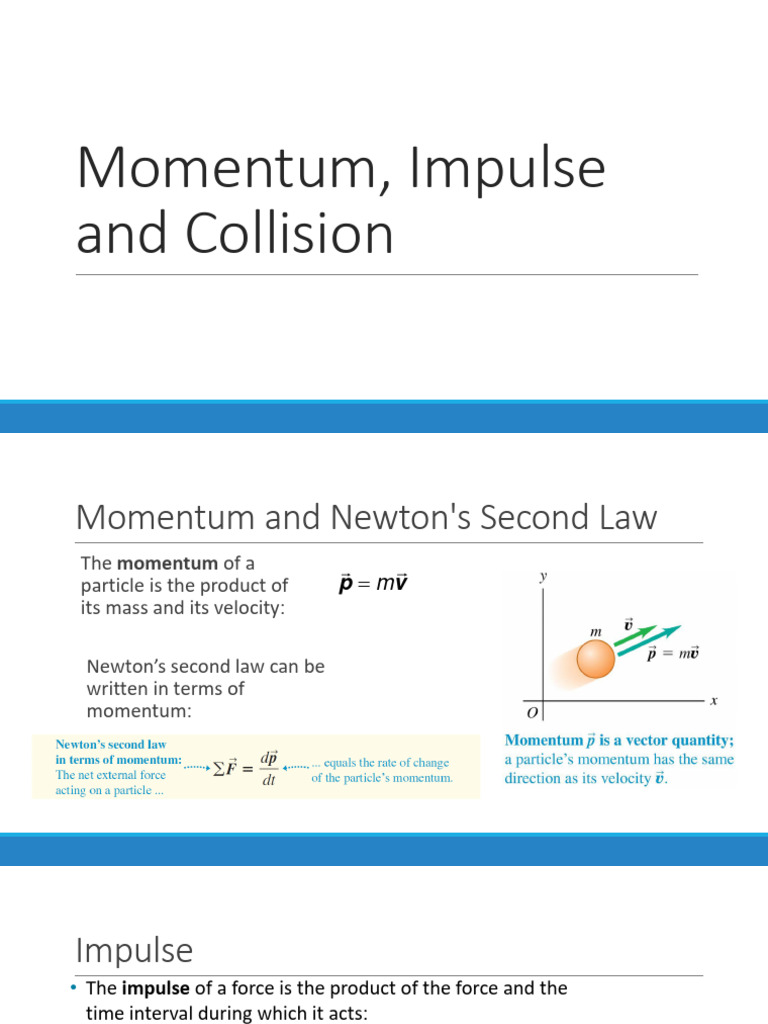 Impulse and Momentum in Collisions | PDF | Collision | Momentum