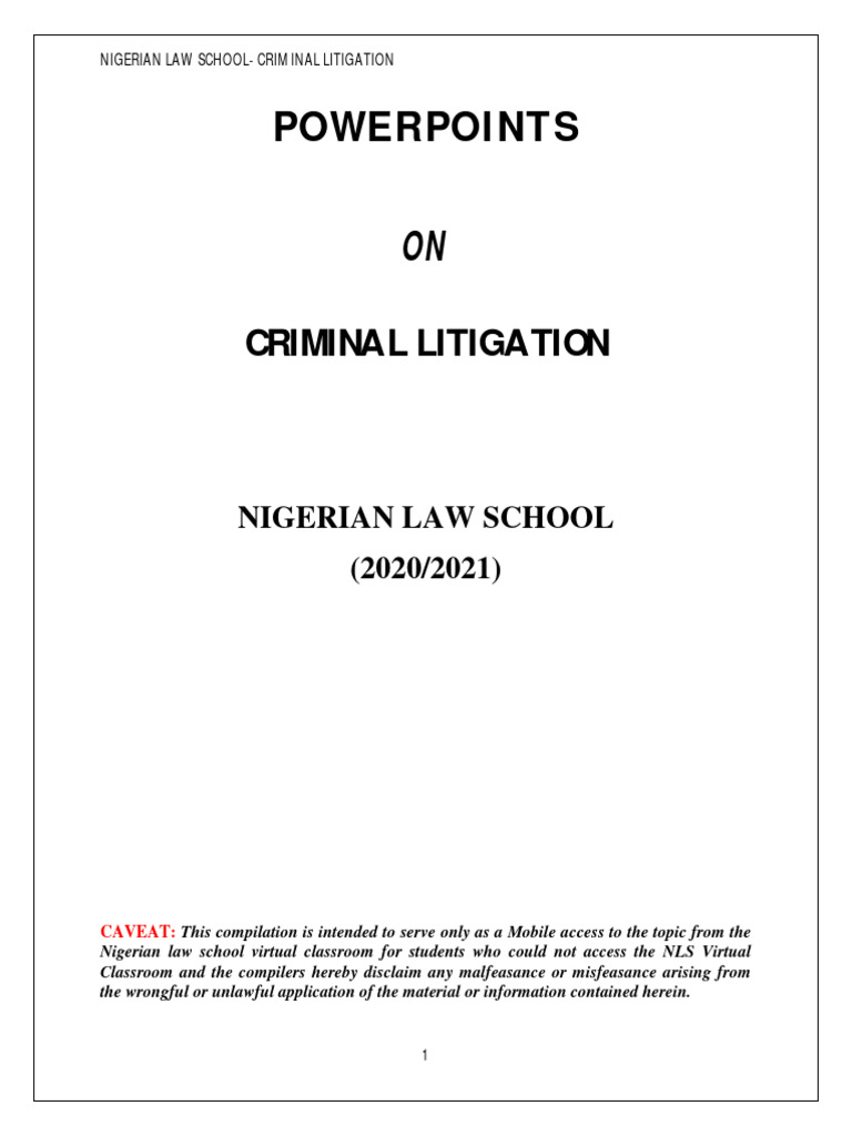 Power Point Criminal Litigation-2 | PDF | Burden Of Proof (Law) | Courtroom