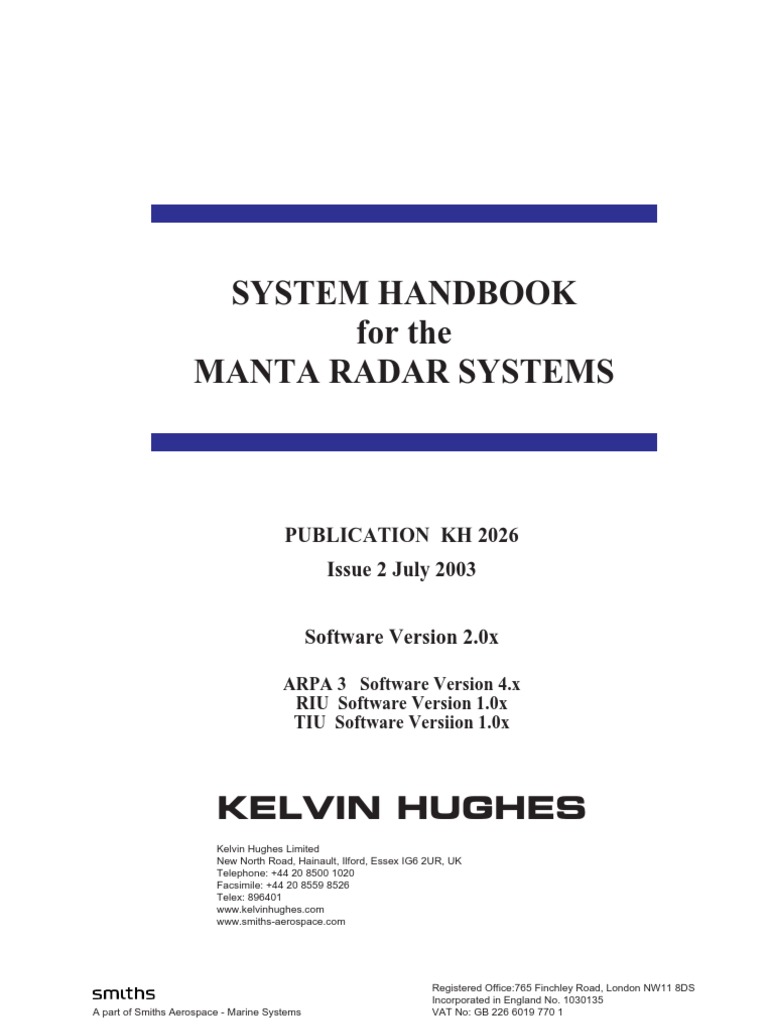 KH2026 Manta Radar | PDF | Computer Monitor | Radar