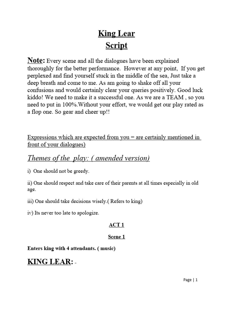 King Lear HM Versionnn | PDF | King Lear