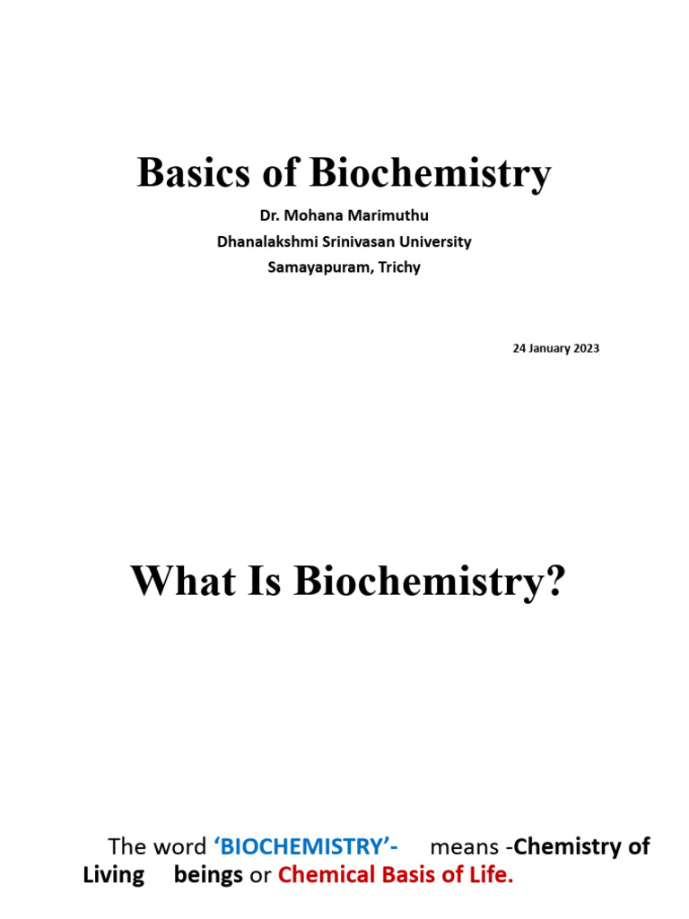 Introduction to Biochemistry Basics | PDF | Carbohydrates | Polysaccharide