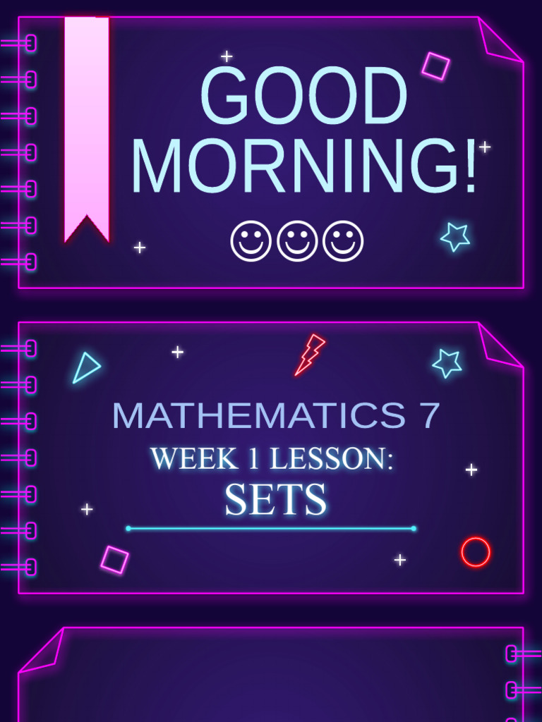 MATH 7 Week 1 | PDF | Ellipsis | Empty Set