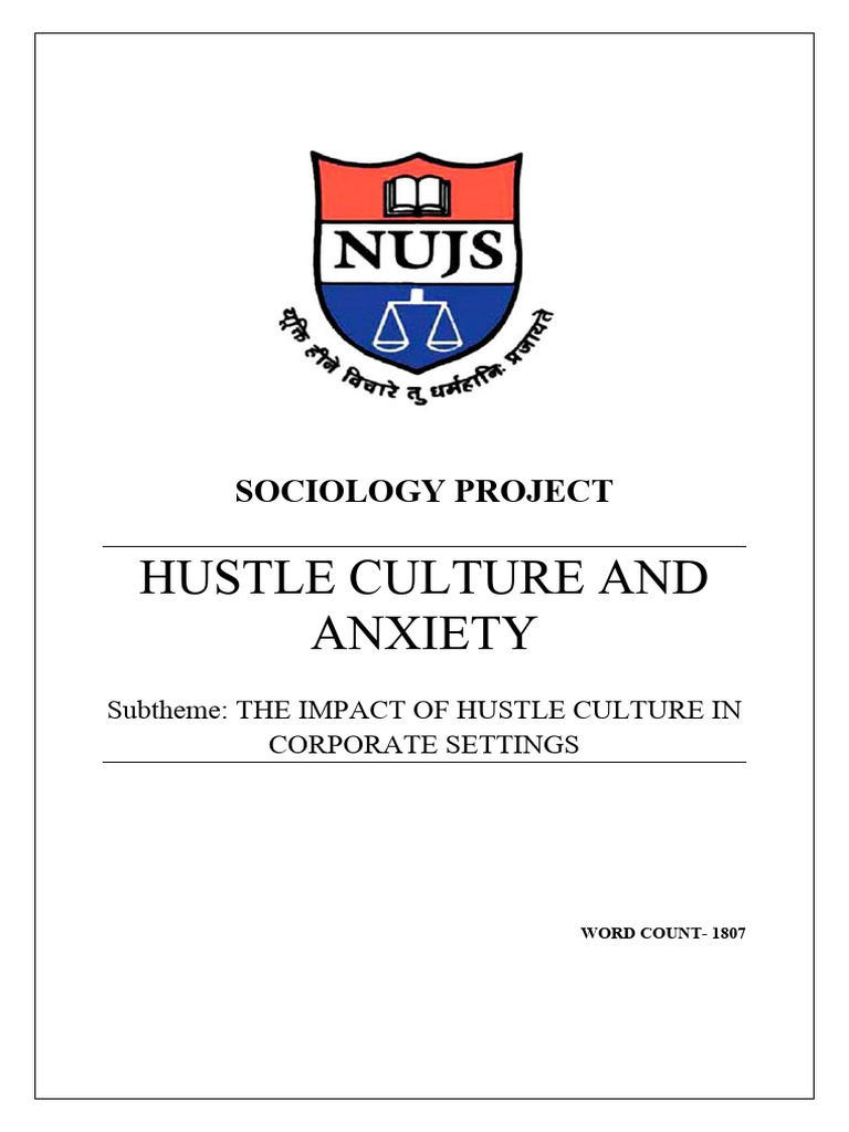 Hustle Culture and Anxiety | PDF