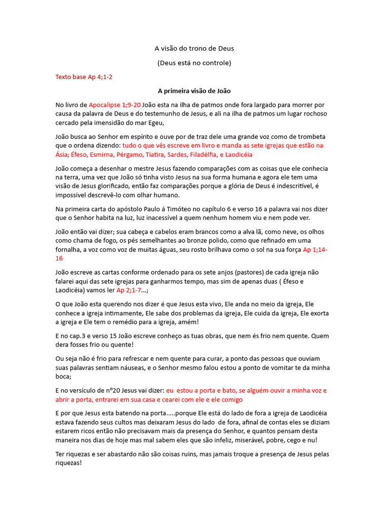 A Visão Do Trono De Deus Pdf