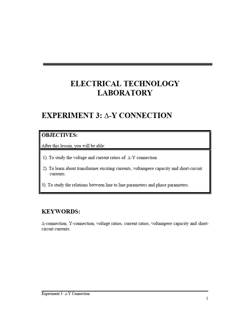 Exp3 Star-Delta Connection | PDF | Power (Physics) | Power Engineering