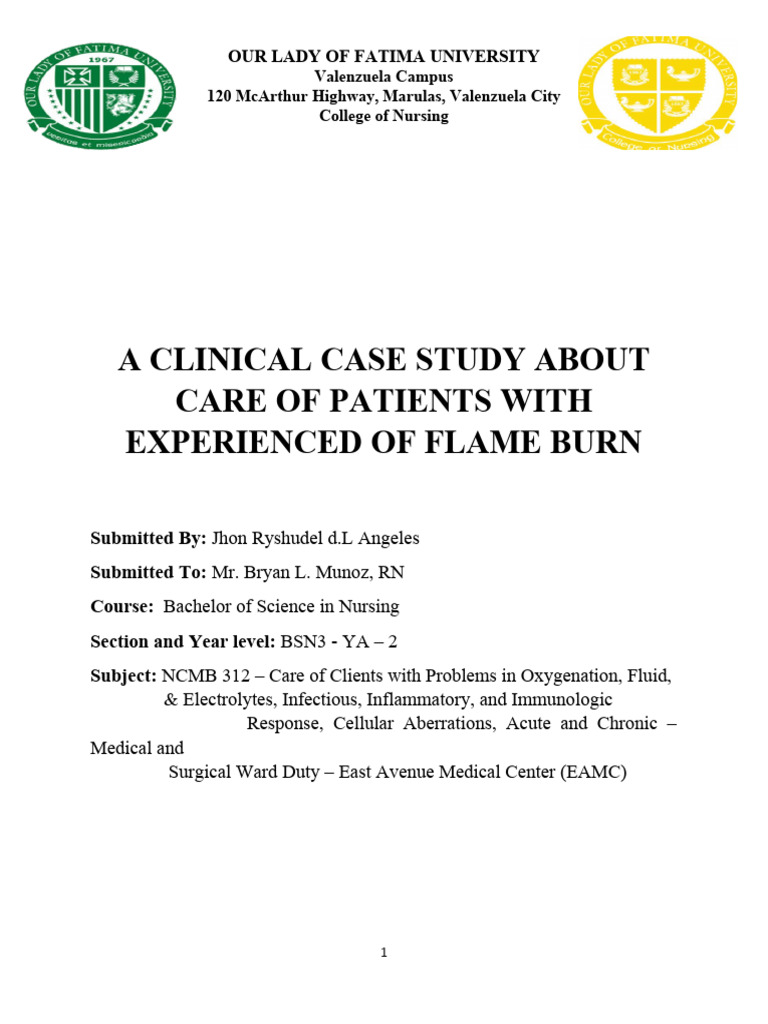 Sample Case Study | PDF | Burn | Injury