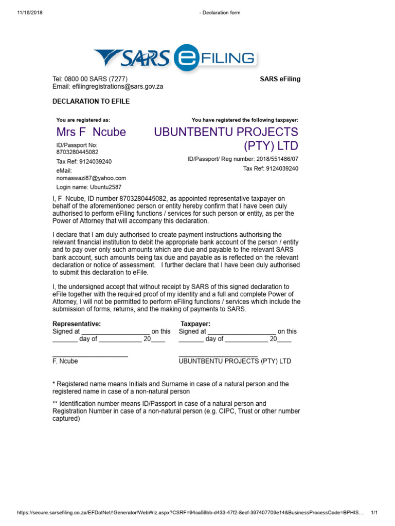 Declaration Form | PDF | Economies | Taxation