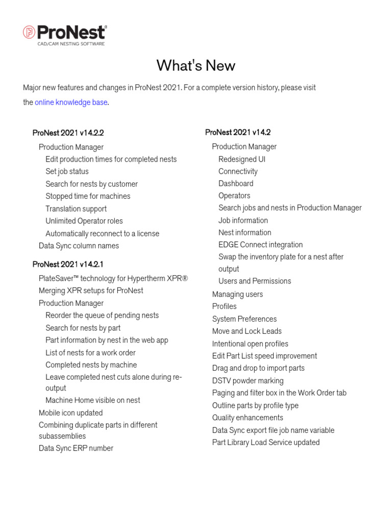What's New in ProNest 2021 | PDF | Mobile App | Databases