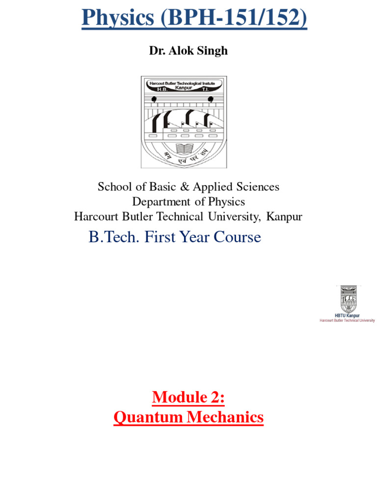 Quantum Mechanics 1 | PDF | Waves | Electron