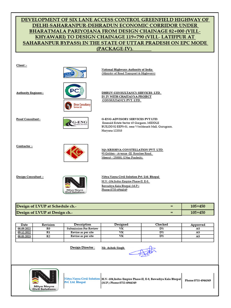 r0 - Design - Nncs Del Deh Lvup CH 105+450 1x12x4 | PDF | Structural ...
