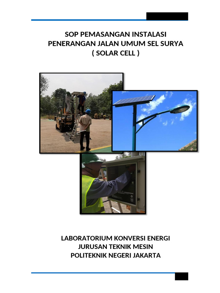 SOP SOLAR CELL (1) - Dikonversi | PDF