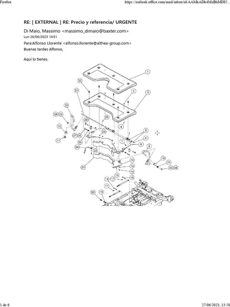 Despiece Zona Cama Hill Room | PDF