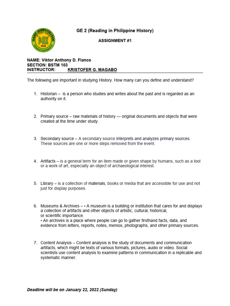 GE 2 Assignment 1 | PDF