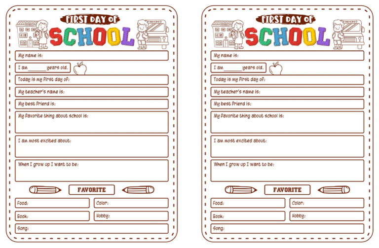 First Day of Class Worksheet | PDF