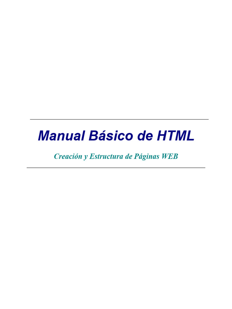 Manual HTML | PDF | HTML | Hipervínculo