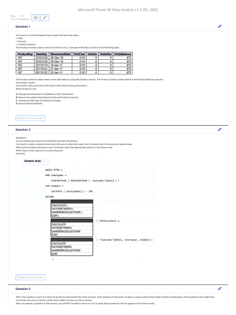 Microsoft PL 300 Practice Exam | PDF