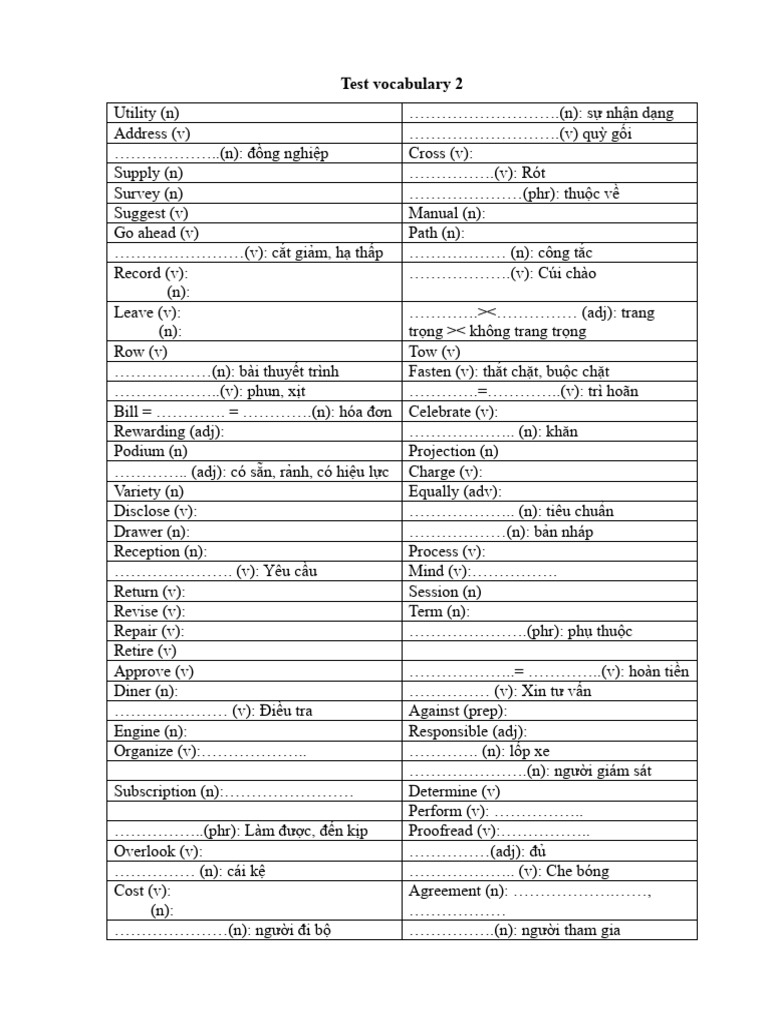 Test Week 2 - Đáp Án | PDF
