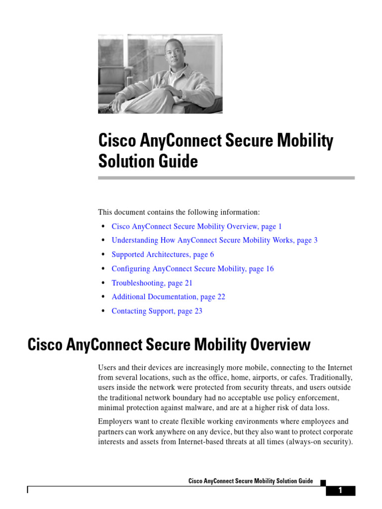 Cisco AnyConnect Secure Mobility Solution Guide | PDF | Proxy Server | Router (Computing)